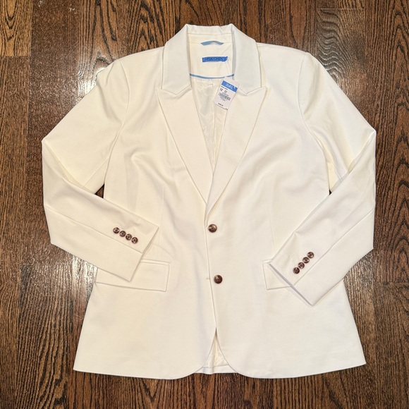 J. McLaughlin | Jackets & Coats | Nwt J Mclaughlin Stretch Ivory Blazer ...